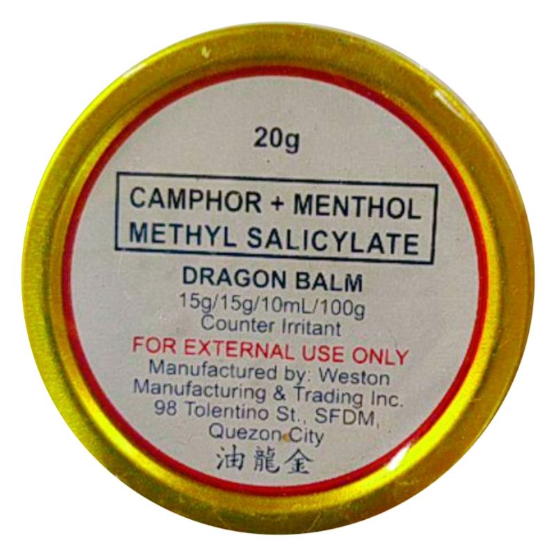 DRAGON BALM Camphor / Methyl salicylate / Menthol 15g / 10g / 15g per ...